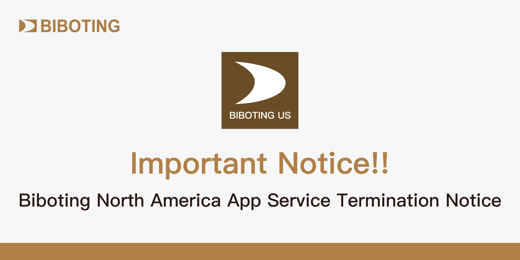 Important Notice!!Biboting North America App Service Termination Notice ...